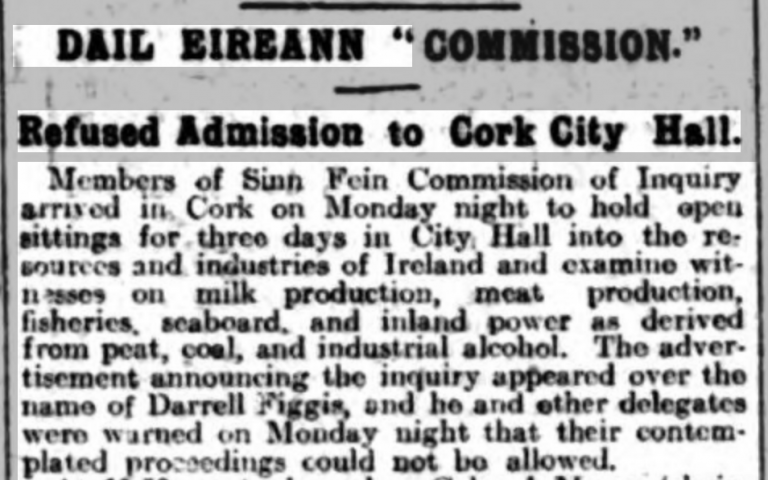 Darrell Figgis in Cork January 1920 | The life and times of Emily M Weddall